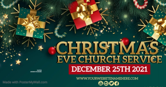Copy of CHURCH CHRISTMAS SERVICE DESIGN TEMPLATE | PosterMyWall