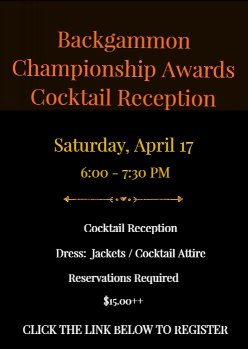 Backgammon Award Cocktail 4.17.21 | PosterMyWall