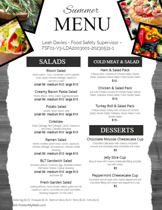 Menu | PosterMyWall
