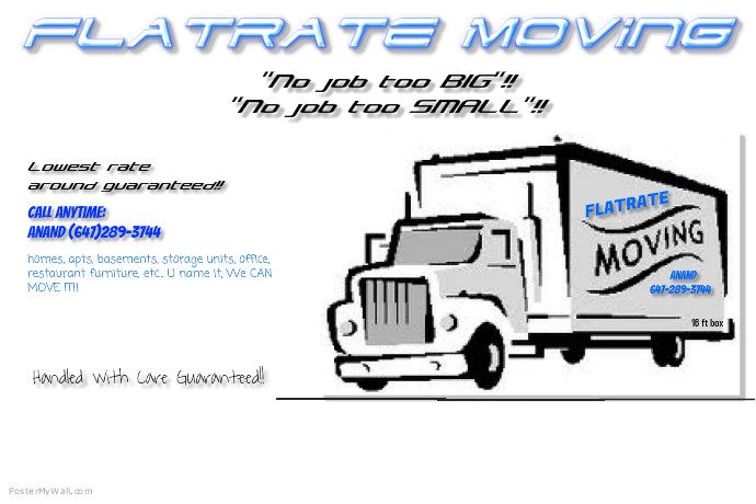 FlatRate Moving | PosterMyWall