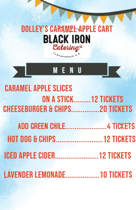 Black Iron Catering Menu 11x17 | PosterMyWall