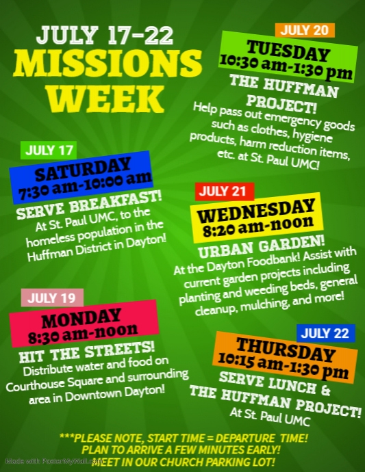 Missions Week 2021 | PosterMyWall