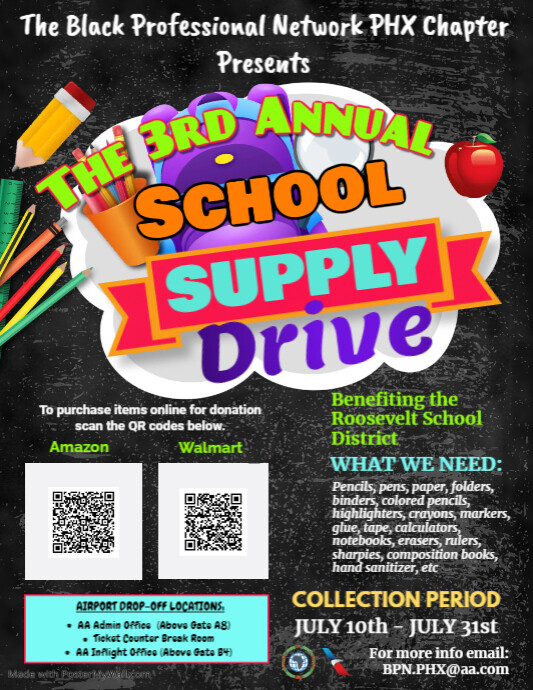 Copy of School Supply Drive | PosterMyWall