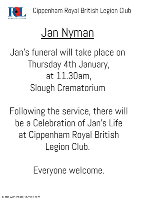 Jan Nyman Funeral Announcement | PosterMyWall