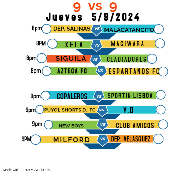 Copy of Copy of SOCCER FIXTURES SCHEDULE | PosterMyWall