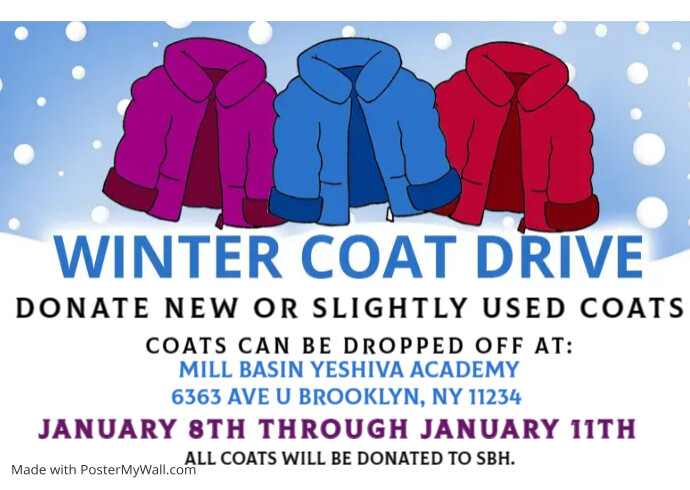 Winter coat drive fundraising event | PosterMyWall