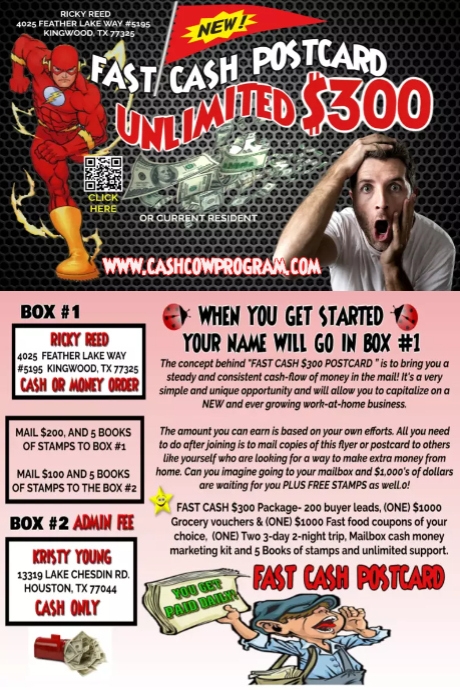 SELFMAILER FAST CASH POSTCARD 2023 (1) | PosterMyWall