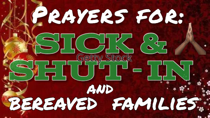 GBC Announcement Sick Shut in Prayer 12 10 2023 | PosterMyWall