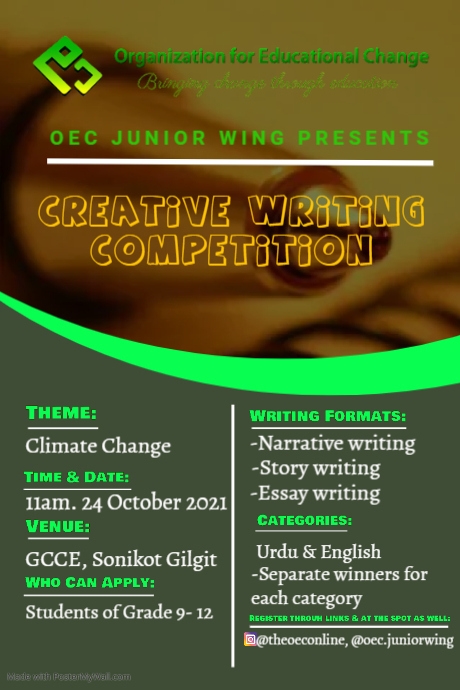 Creative Writing Poster | PosterMyWall