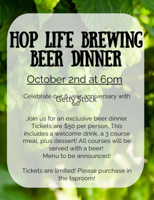 Beer Dinner | PosterMyWall