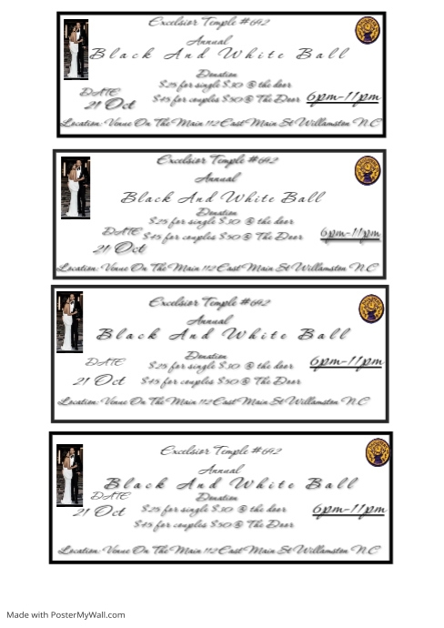 Black and white event ticket template printable size A4 | PosterMyWall