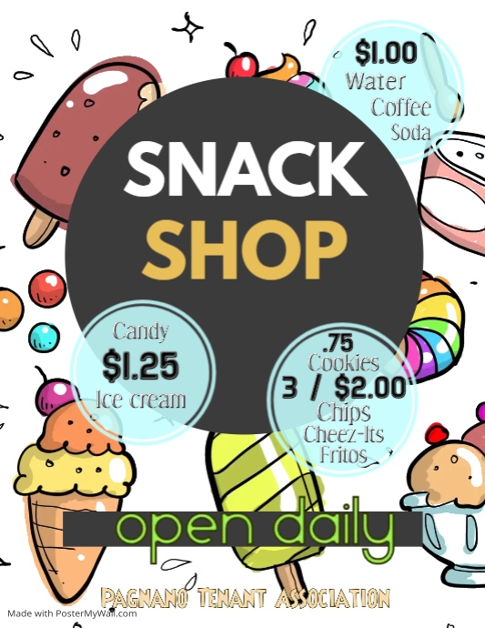 Copy of Copy of Snack Fast Food stand flyer template | PosterMyWall