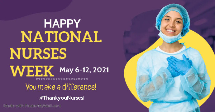 Blue National Nurses Week Facebook Post Templ | PosterMyWall