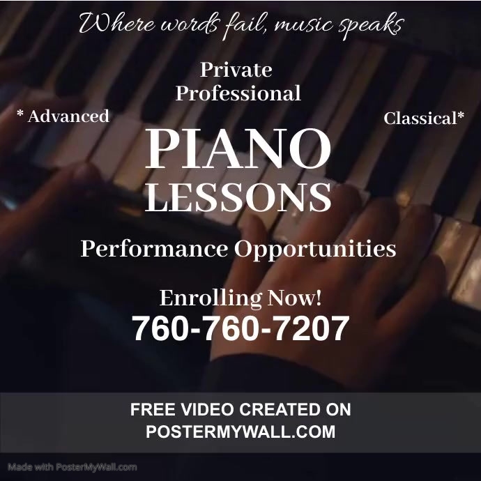 Copy of Piano Lessons | PosterMyWall