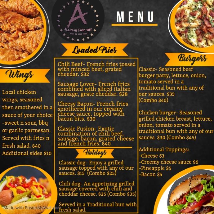 Copy of Order food online/ Restaurant menu | PosterMyWall