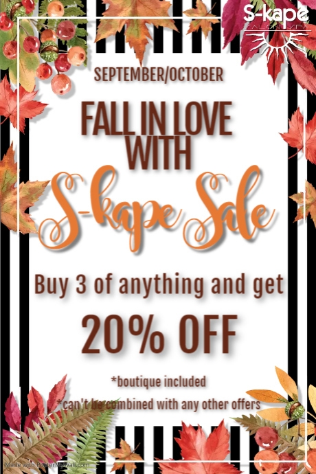Fall/Autumn Sale Flyer Template | PosterMyWall