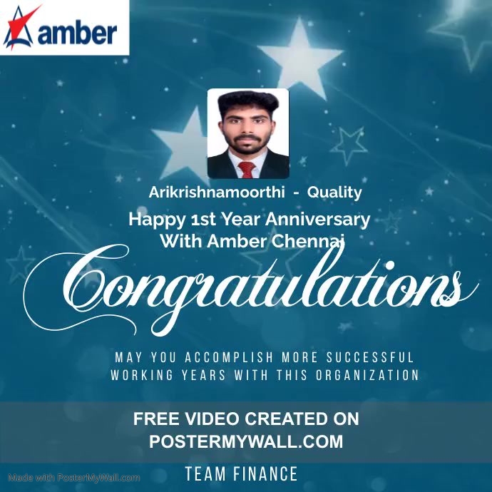 Blue congratulations on promotion greeting vi | PosterMyWall