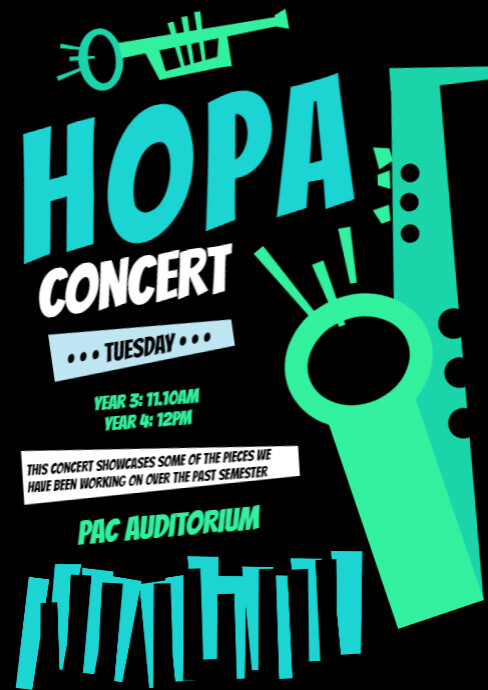HOPA Concert - Black Background | PosterMyWall