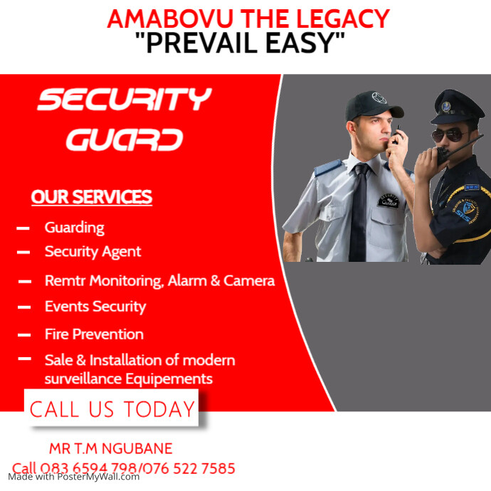 security guard agency poster | PosterMyWall
