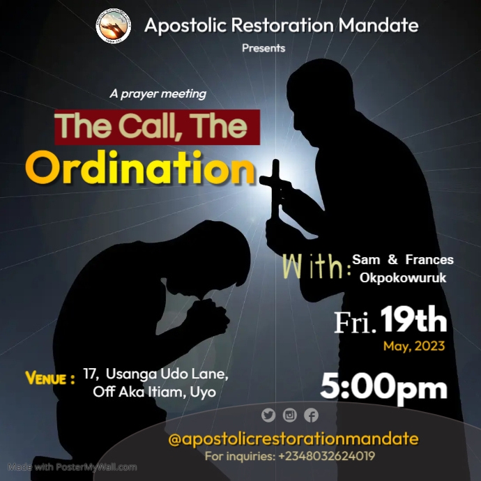 Copy of ordination service | PosterMyWall