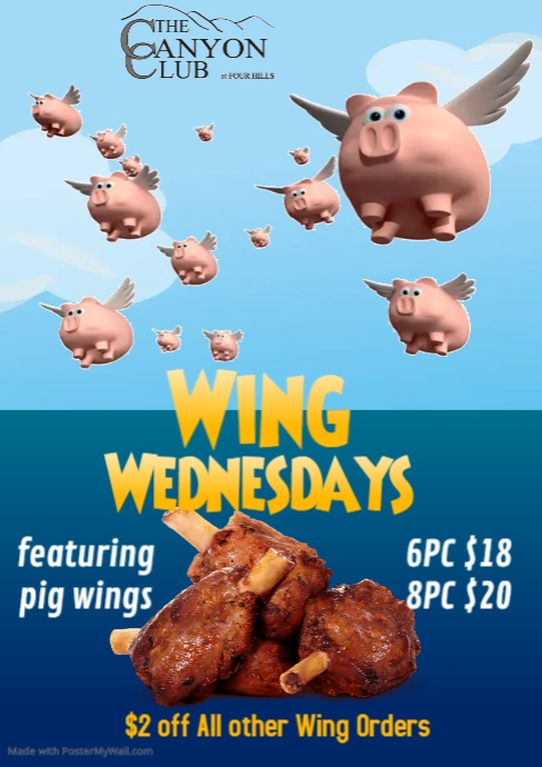 Wing Wednesday | PosterMyWall
