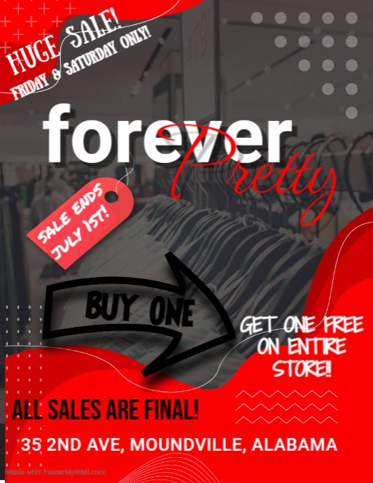 Red Black Friday Sale Flyer | PosterMyWall