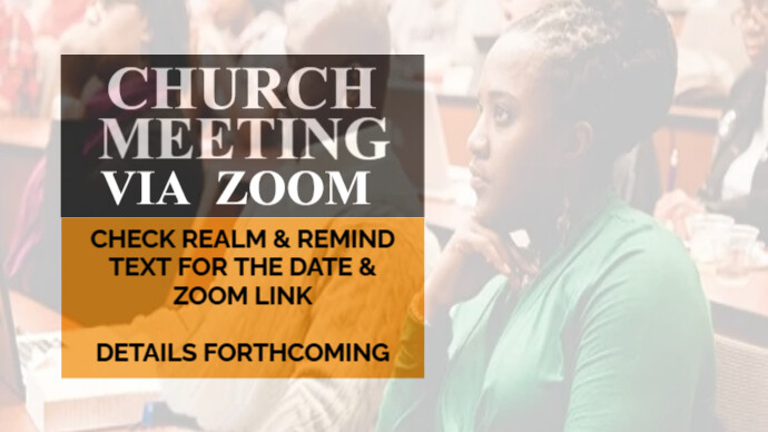 Church Meeting Immediately After Service | PosterMyWall