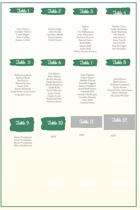 Thornhill Formal Seating Plan 2 (1) | PosterMyWall