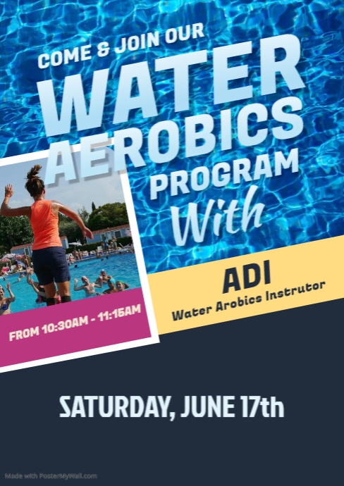 Water Aerobics Flyer Template | PosterMyWall