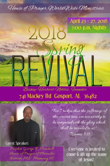 Copy of Copy of Spring Forth Revival Flyer Template | PosterMyWall