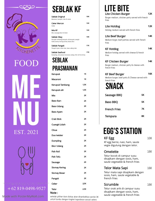 Copy of Salinan Salinan Copy of MENU | PosterMyWall