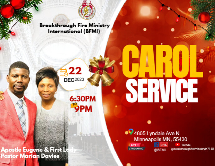 christmas carol service | PosterMyWall
