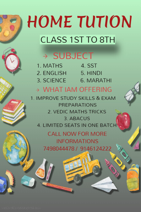 Tuition class templete | PosterMyWall