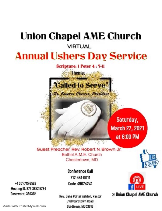 Copy of Annual Ushers Day | PosterMyWall