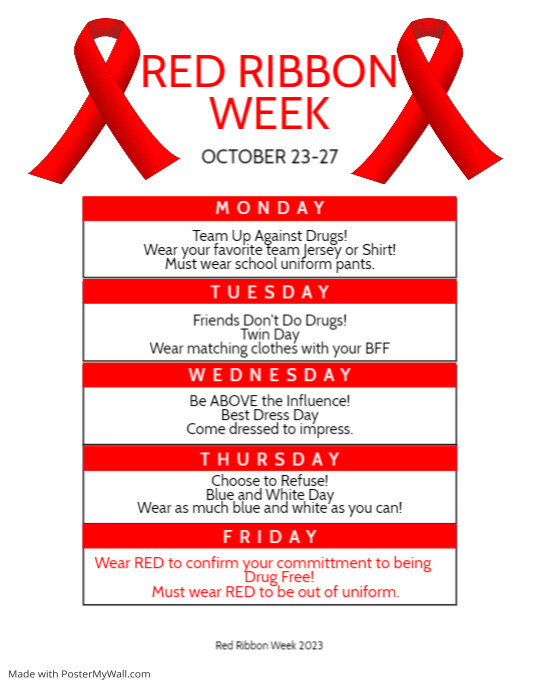 Copy of Red Ribbon week Flyer Design Template | PosterMyWall