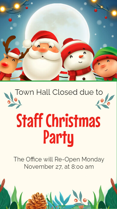 Christmas Staff Breakfast | PosterMyWall