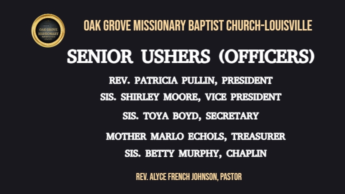 Copy of SENIORS USHER OFFICERS | PosterMyWall