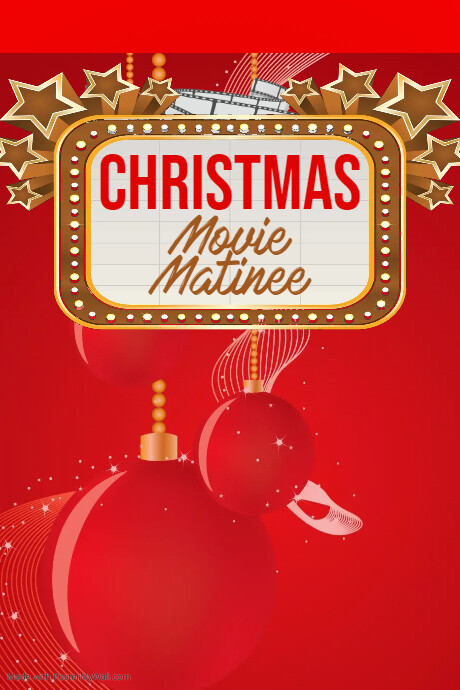Christmas Movie night flyer design Template | PosterMyWall