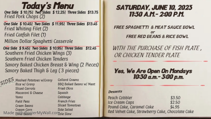 Menu Flyer (1) | PosterMyWall