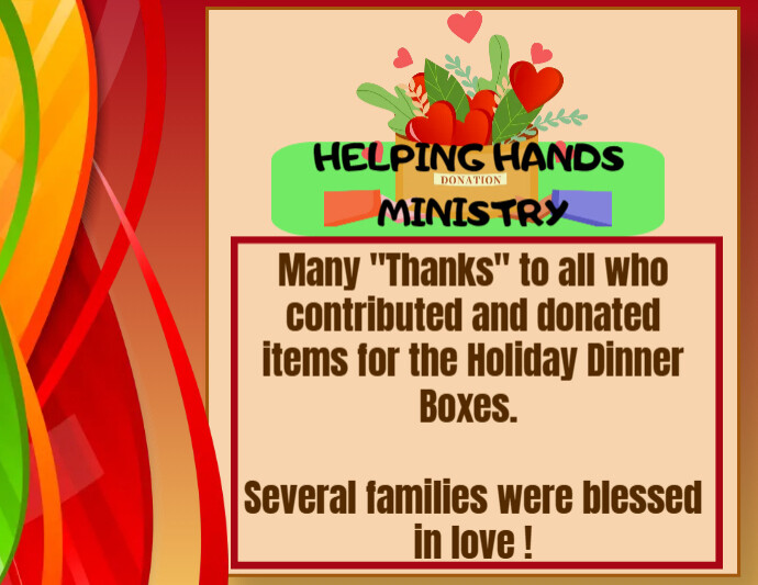 Helping Hands 2023 Thanks | PosterMyWall