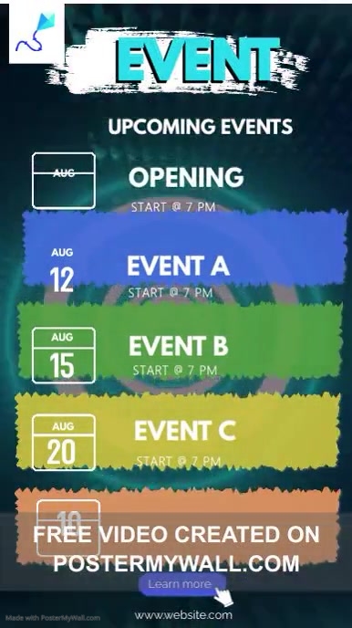 Copy of FESTIVAL UPCOMING EVENTS | PosterMyWall