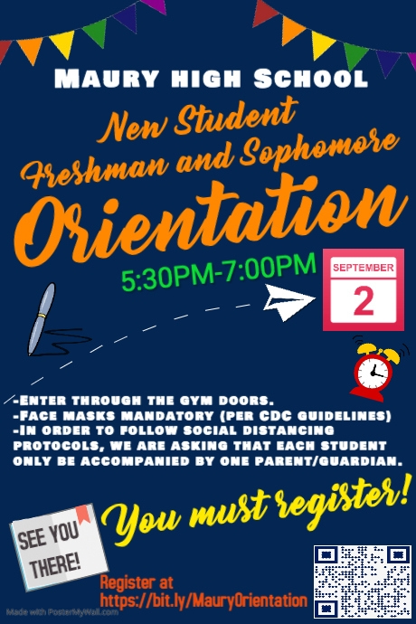 Copy of Copy of Back to school Orientation | PosterMyWall