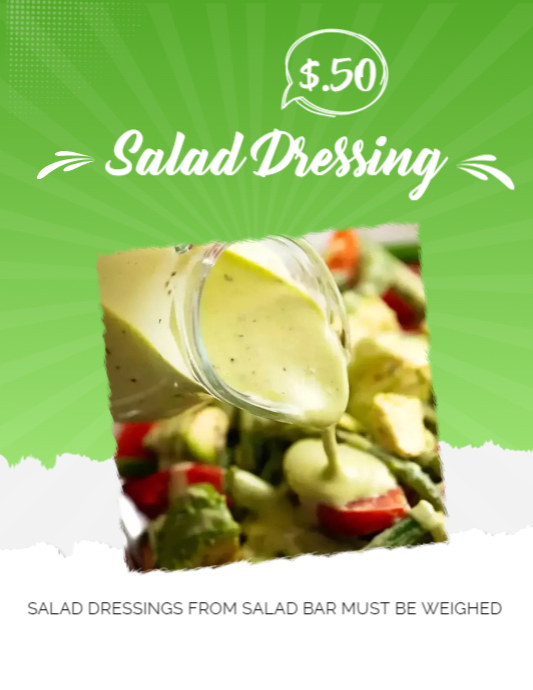 Salad Post for restaurant promotion | PosterMyWall
