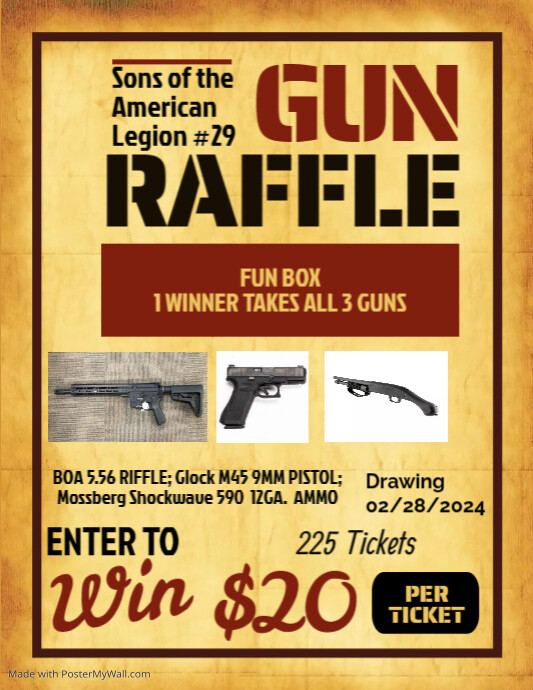 Gun Raffle Flyer (2) | PosterMyWall