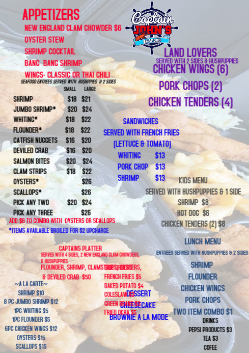 Copy of Copy of Modern menu seafood fish dishes card (1) | PosterMyWall