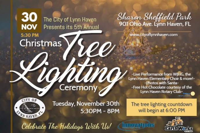 Christmas Tree Lighting Banner for Print | PosterMyWall