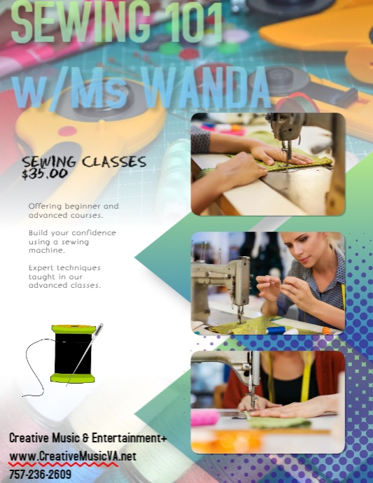 Sewing Class Basics Flyer Template | PosterMyWall