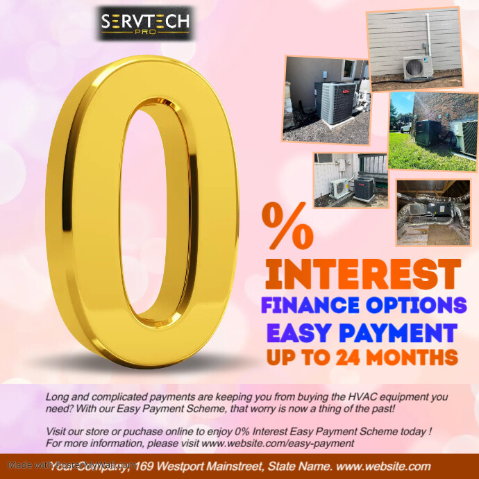 Zero interest easy payment sale template | PosterMyWall