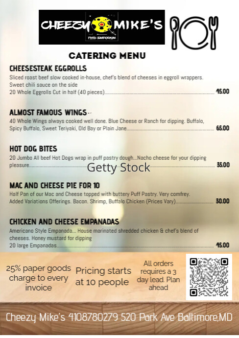 Take Away Menu Plan Flyer Poster Advert Food | PosterMyWall