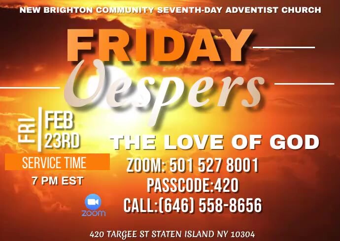 Vespers Worship | PosterMyWall